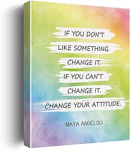 Amazon.com: Inspirational Maya Angelou Quote Wall Art Decor Canvas ...