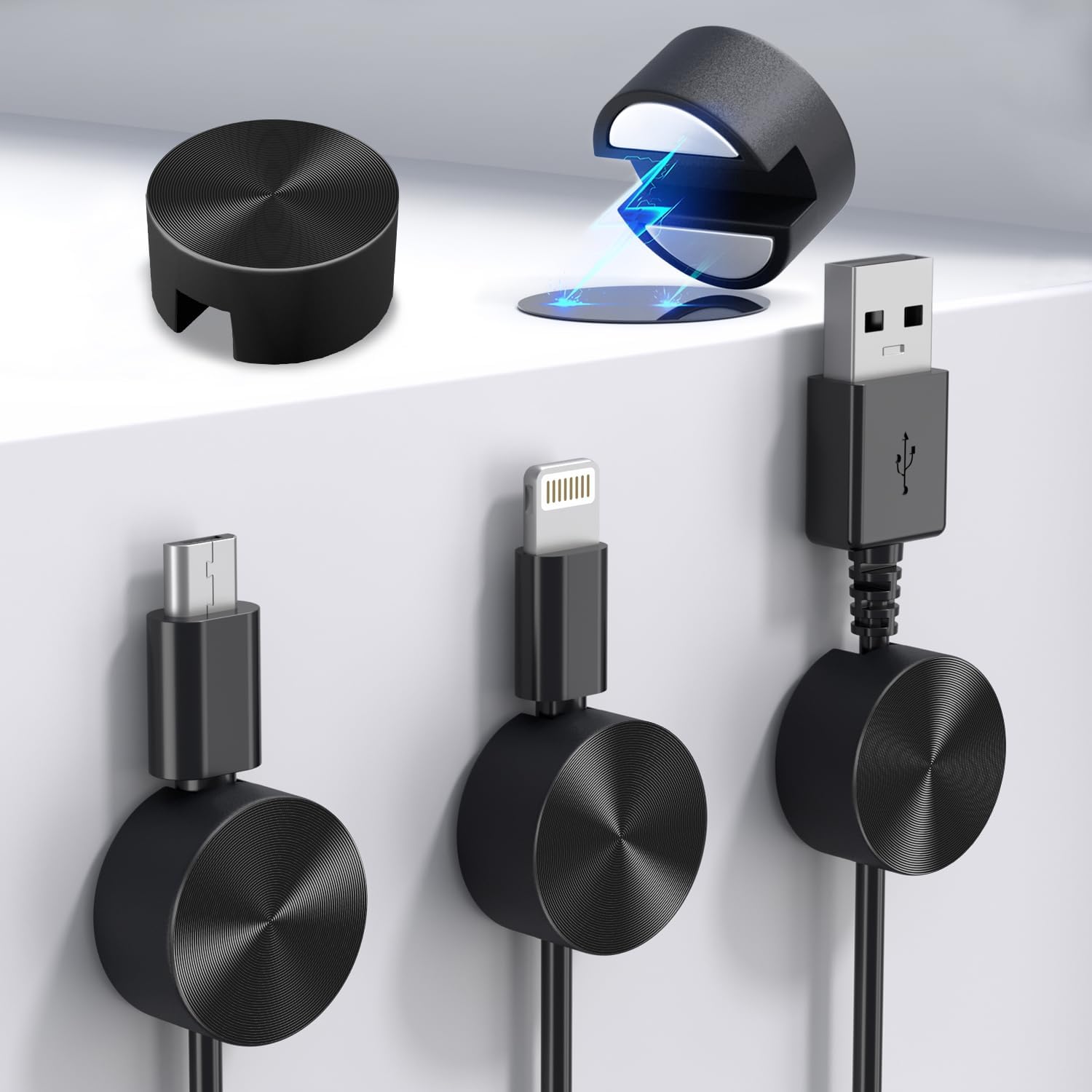 Amazon.com: Xuuza Pro Magnetic Cable Organizer, 5-Pack Magnet Cable ...