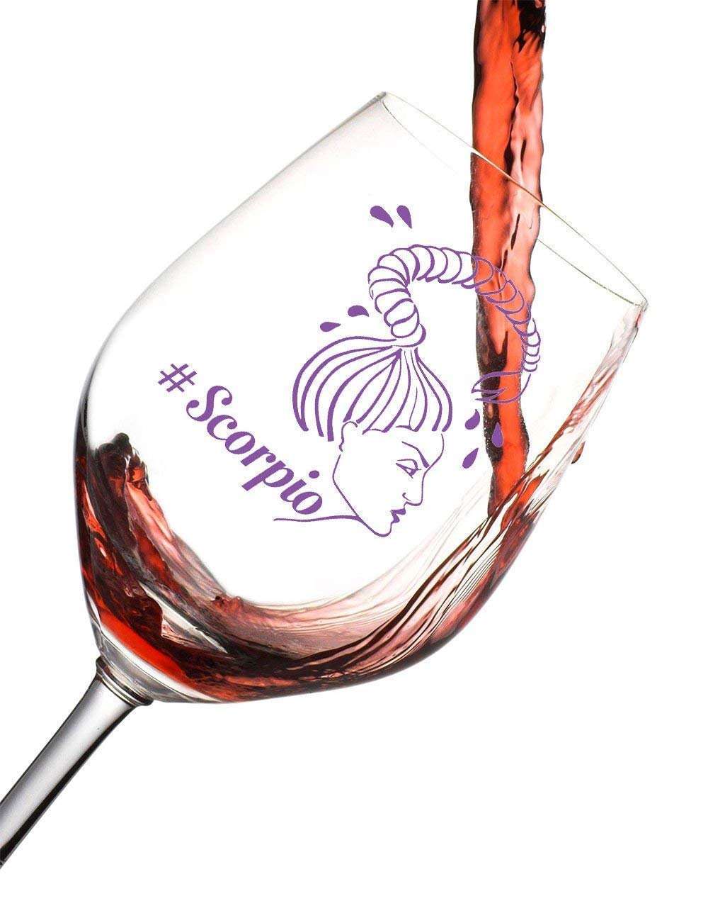 Amazon.com: Zodiac Wine Glass featuring #Scorpio Woman Symbol ...