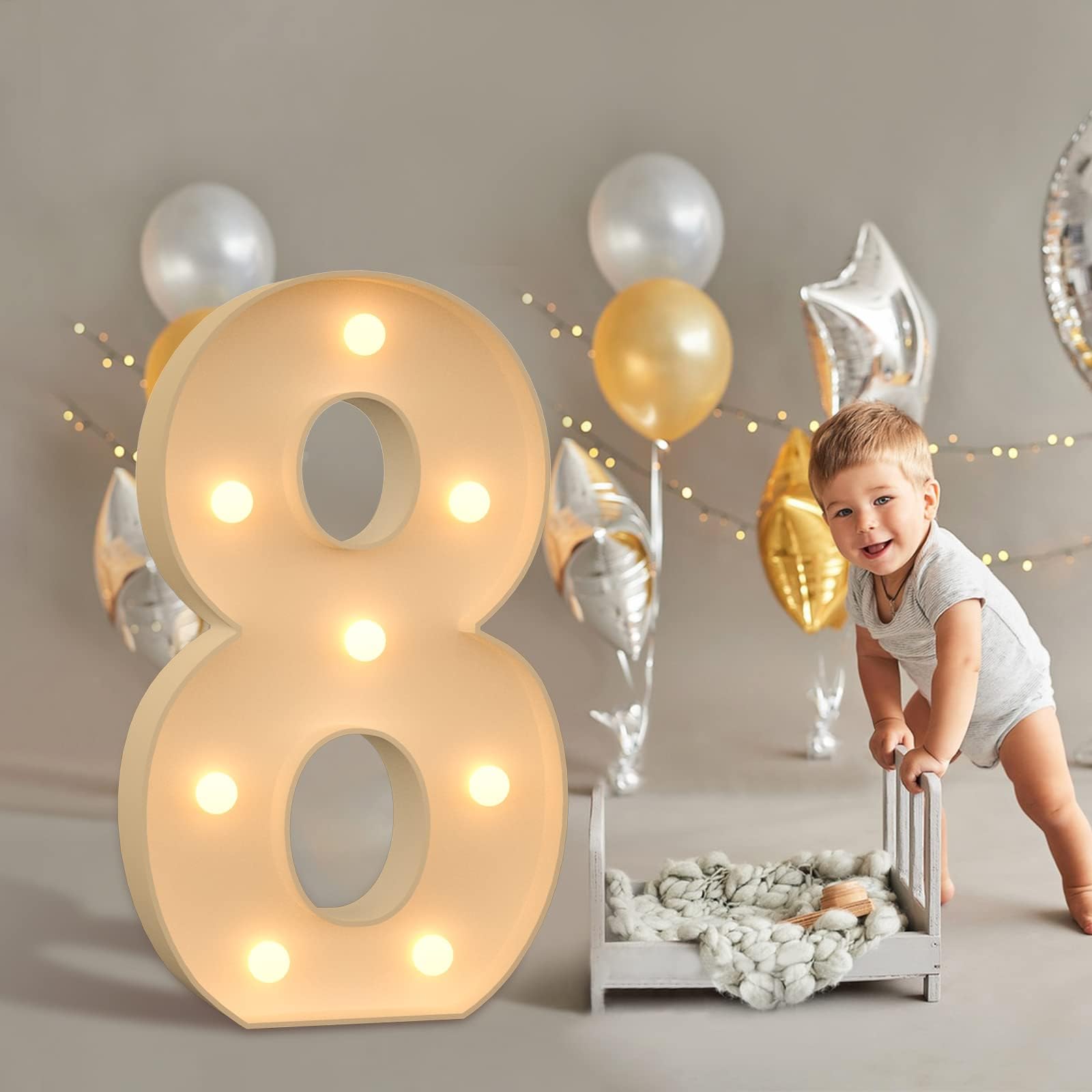 Amazon.com: imprsv Marquee Numbers, 3FT Light Up Numbers for 8th ...
