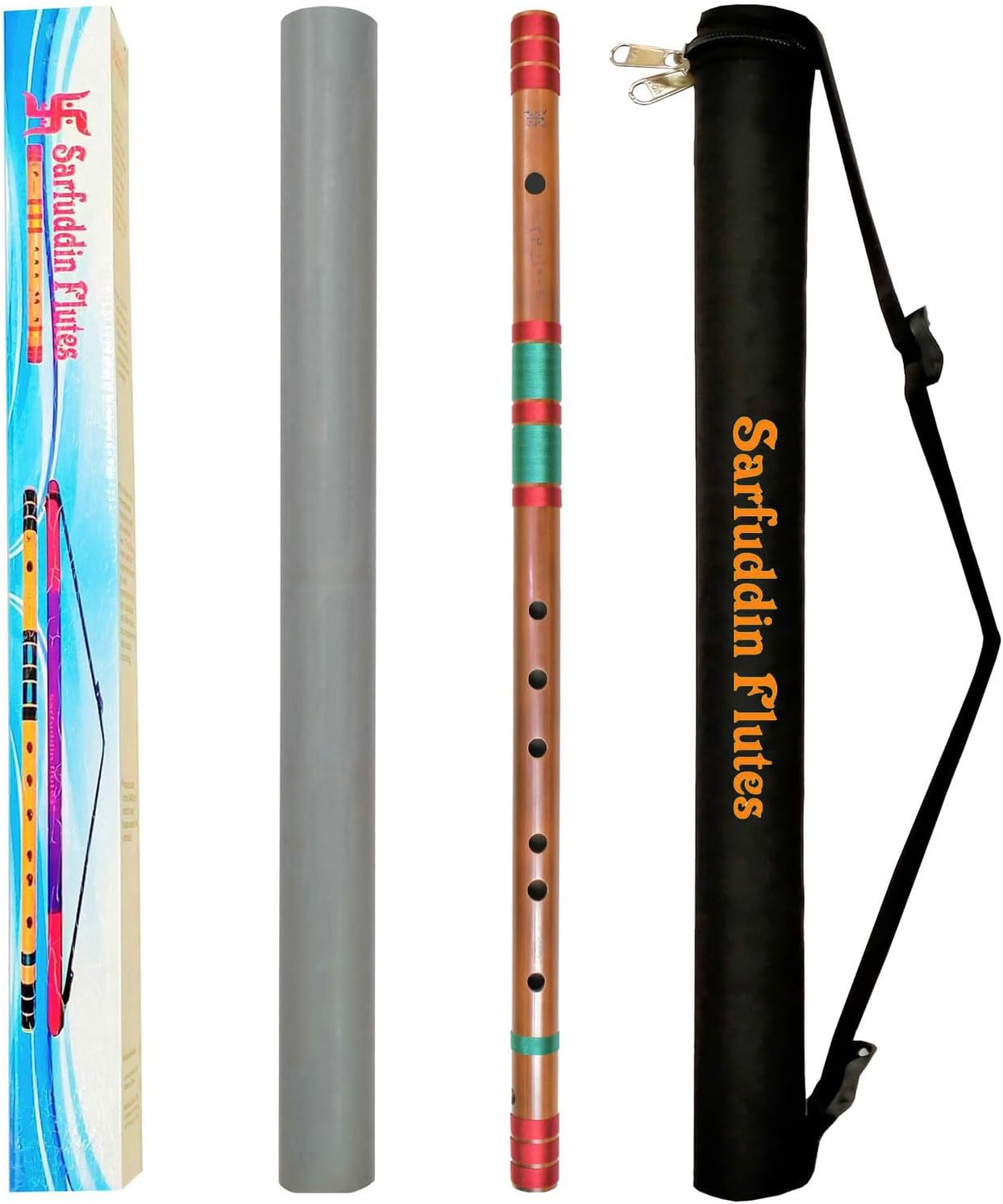 Sarfuddin Flutes C Natural Medium Right Hand Bamboo Flute Bansuri Tuned ...