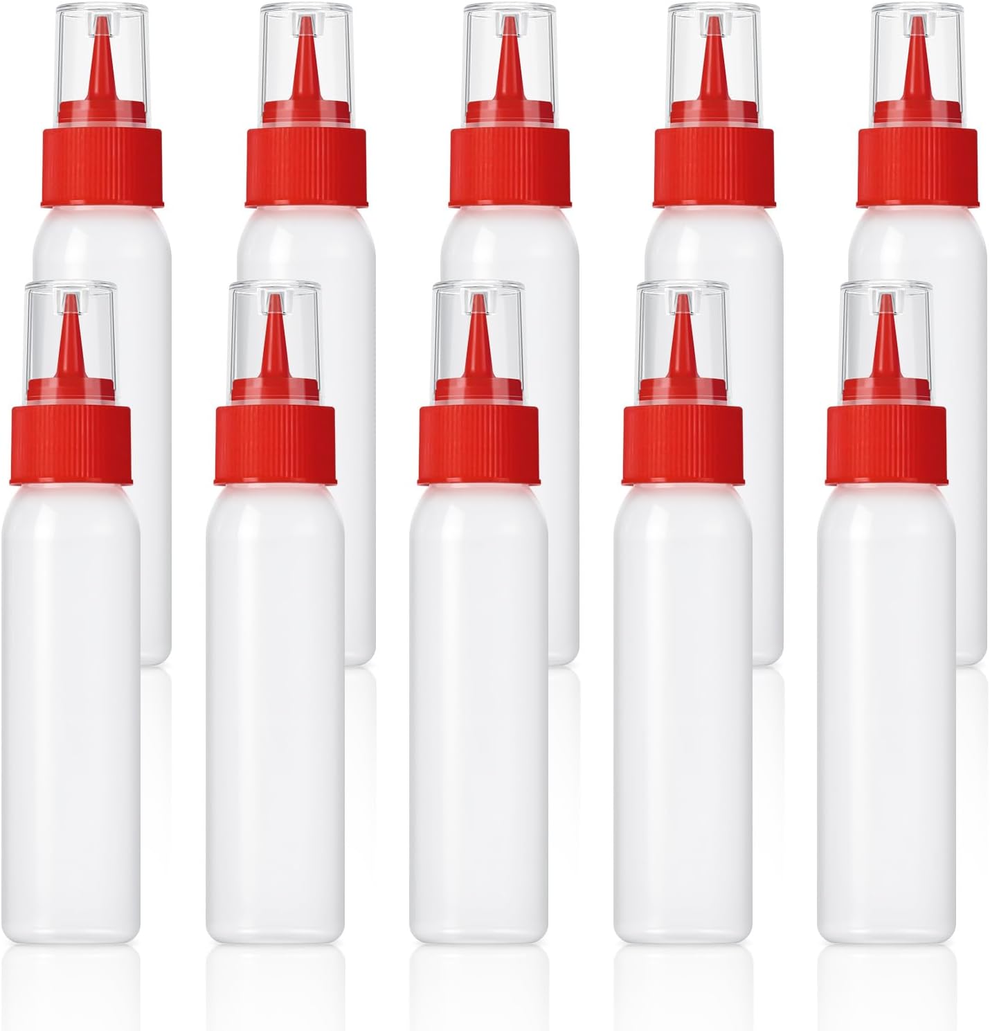 Amazon.com: RONRONS 10Pcs 4Oz Plastic Squeeze Condiment Bottles, Red ...