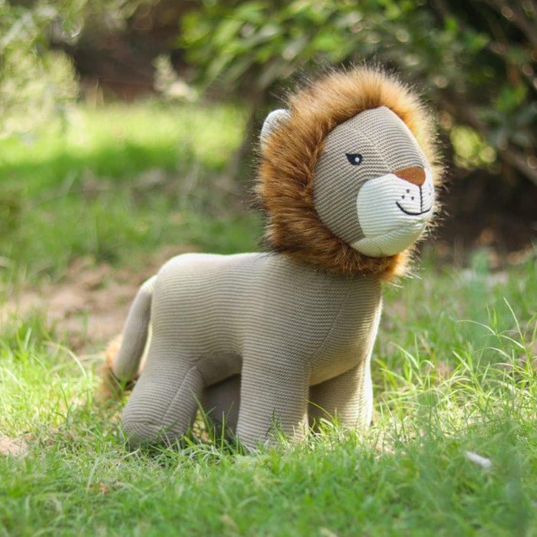 Buy Pluchi Baby Shark Cotton Knitted Stuffed Soft Toy (Stone & Natural ...