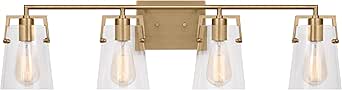Scott Living Crofton Modern 4-Light Bath Vanity Wall Sconce in Satin ...