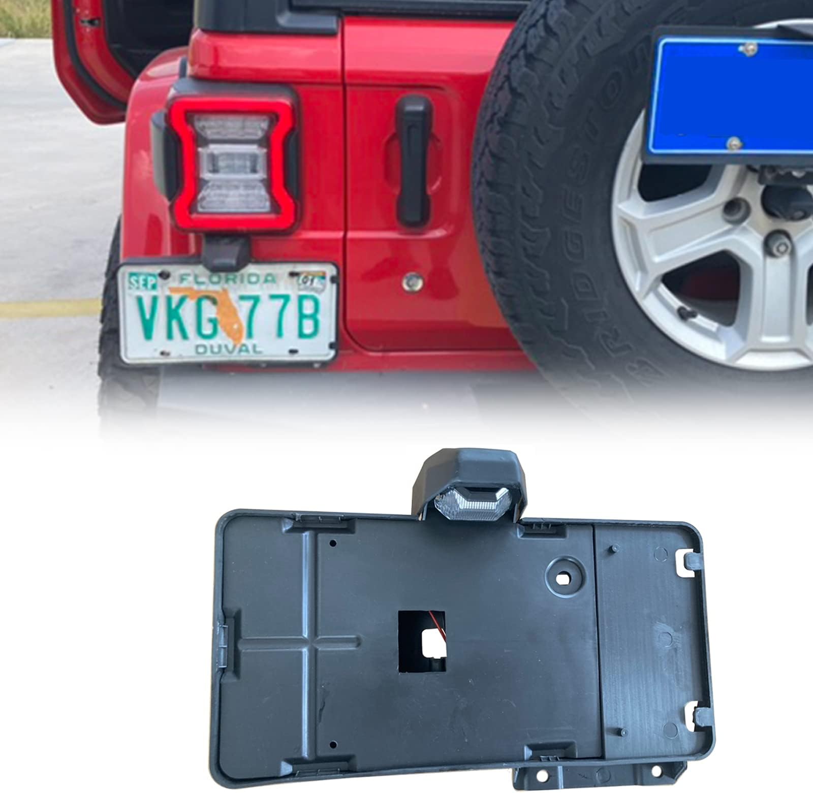 Amazon.com: Rough Country License Plate Relocation Kit for 18-22 Jeep ...