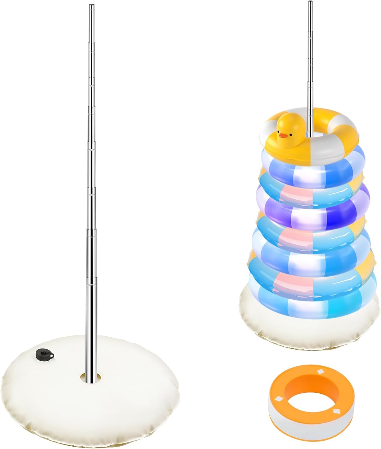 Amazon.com: Pool Float Storage Rack Retractable Swim Ring Organizer ...