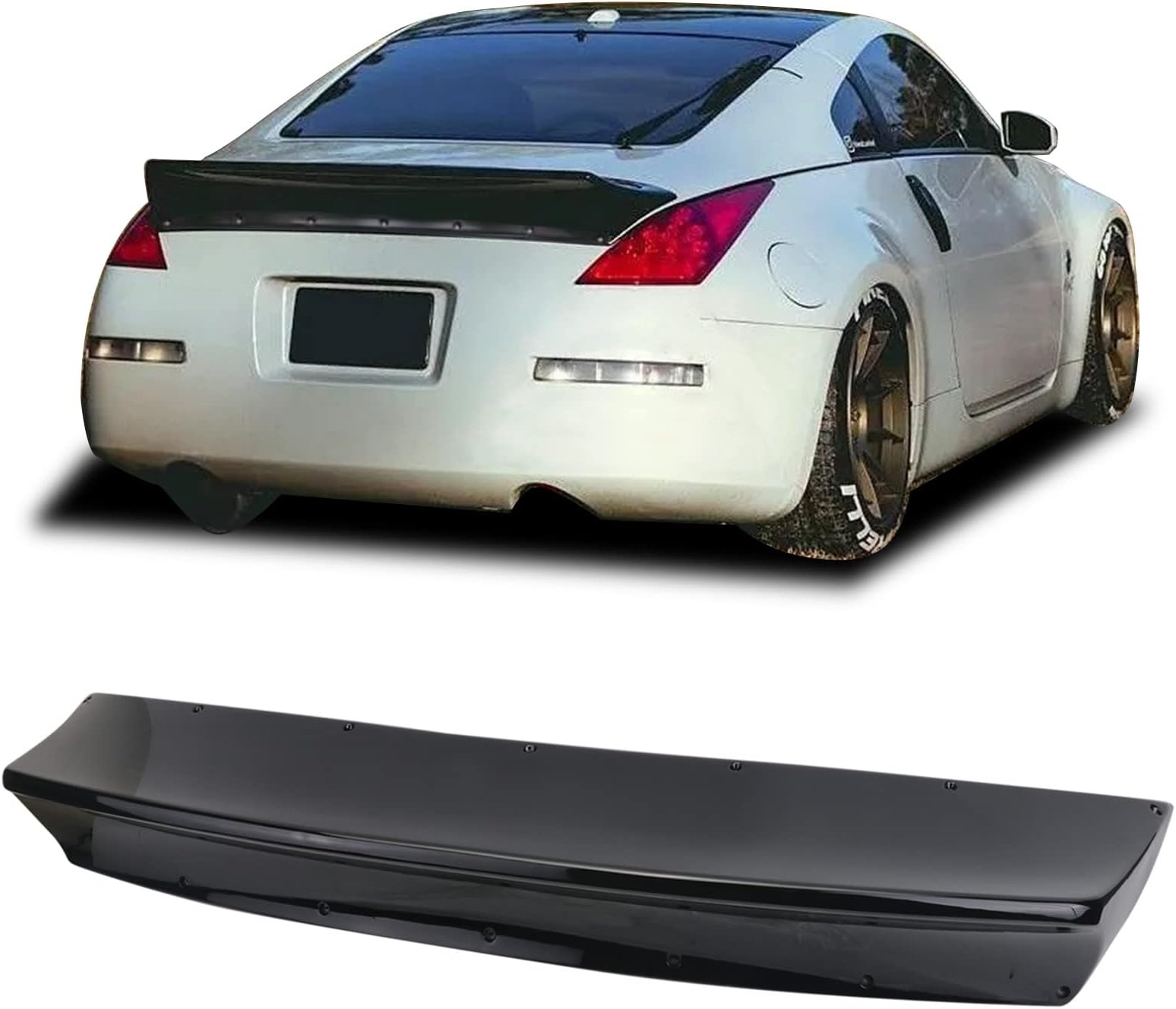 Amazon.com: ECOTRIC Rear Bumper Diffuser Compatible with 2003-2008 ...