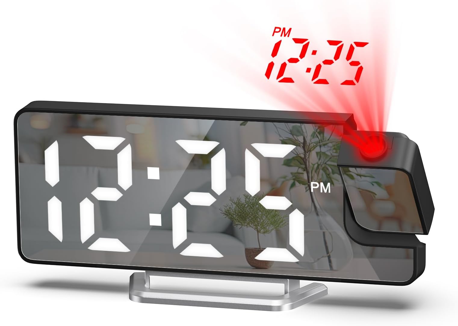 Amazon.com: AMIR Projection Alarm Clock for Bedroom, 7.9 in Display LED ...