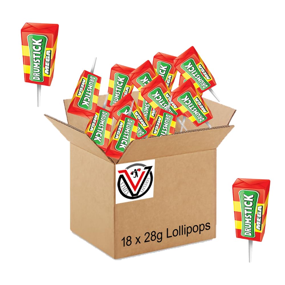 Swizels Drumstick Mega Lollies 28g Individually wrapped (18 Lollipops ...
