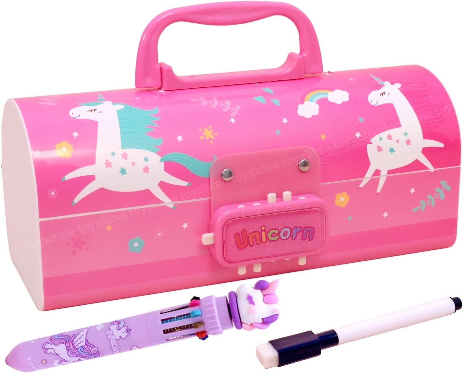 Buy Toyshine Pencil Box with Code Lock Pen Case Large Capacity Multi ...