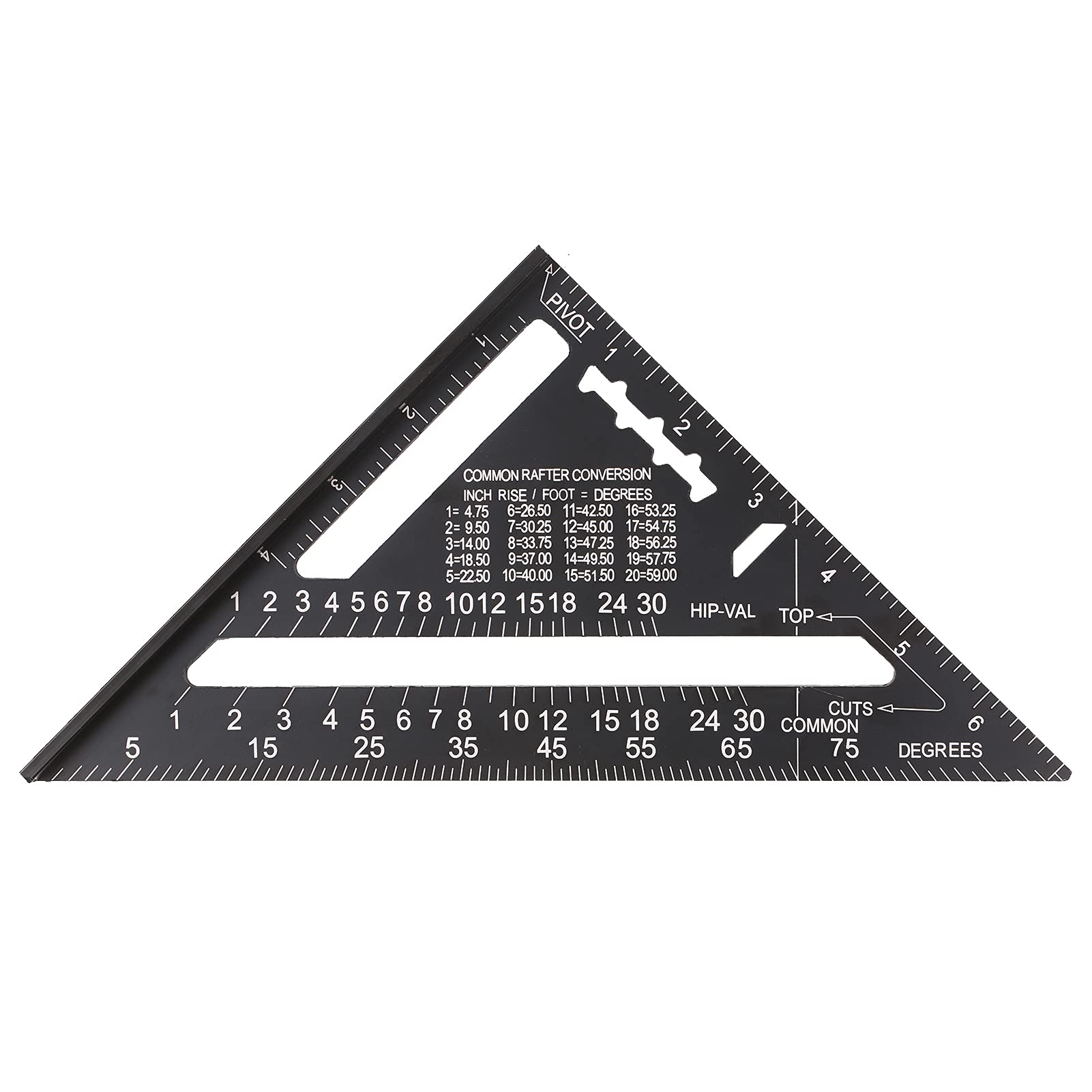Buy Haibing 7 Inch Rafter Square Aluminum Alloy Metric Triangle Ruler ...