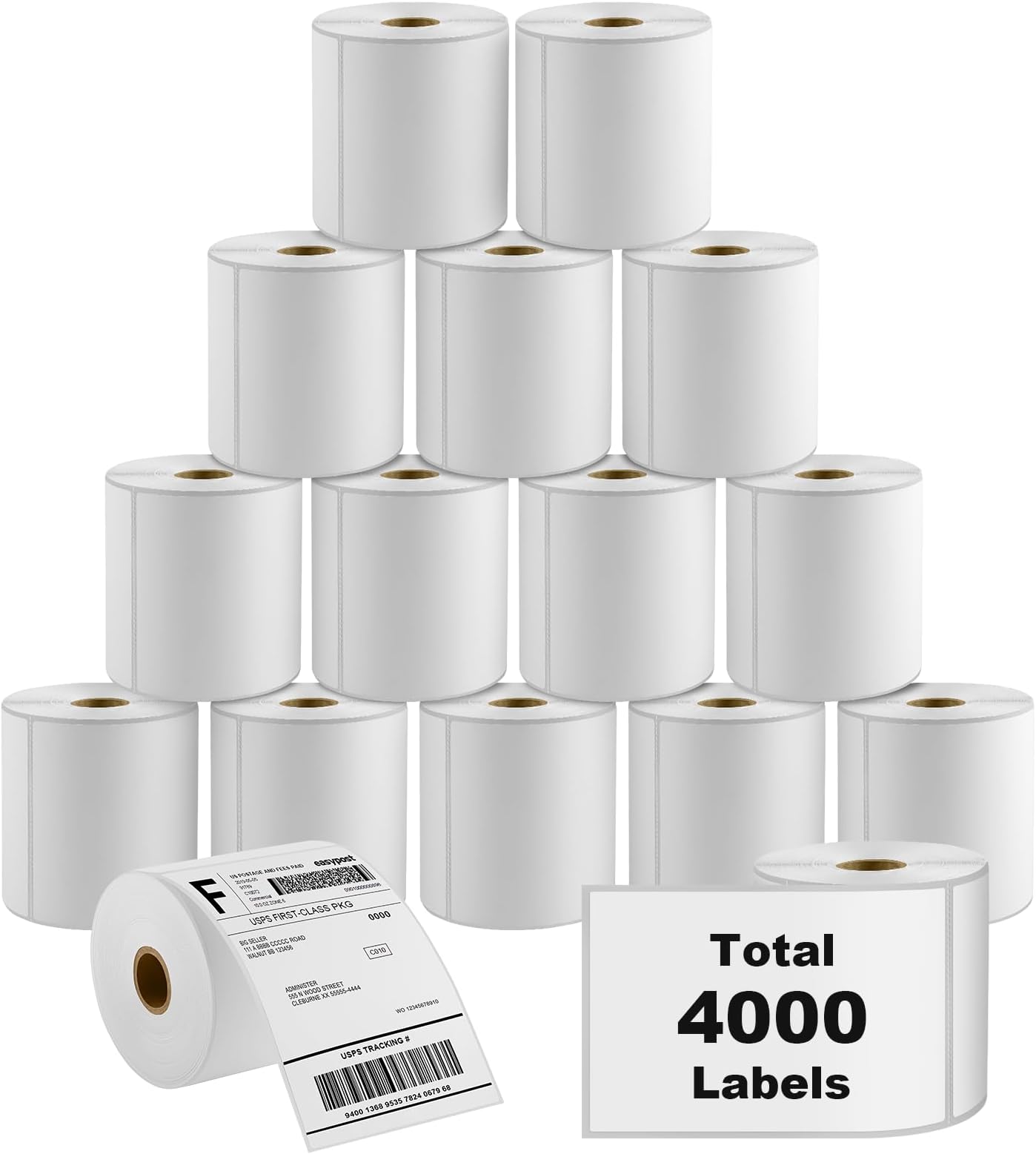 Amazon.com : MaxGear 4" x 6" Direct Thermal Labels, 2000 Labels/8 Rolls ...