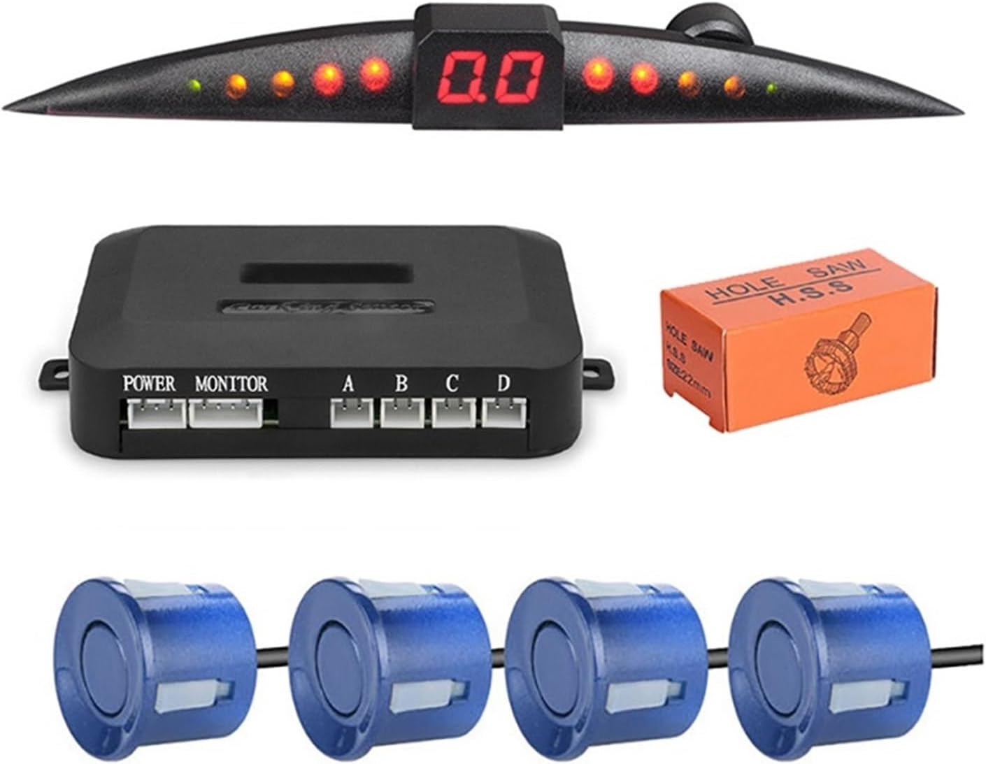 Parking Sensor Kit Car Parktronic LCD Display Beep Reverse Backup Radar ...