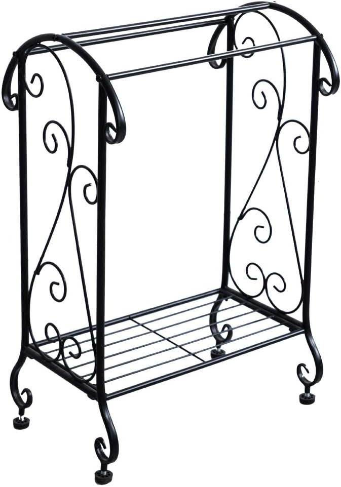 Amazon.com: Free Standing Towel Rack,3 Tier Towel Rack Stand with Shelf ...