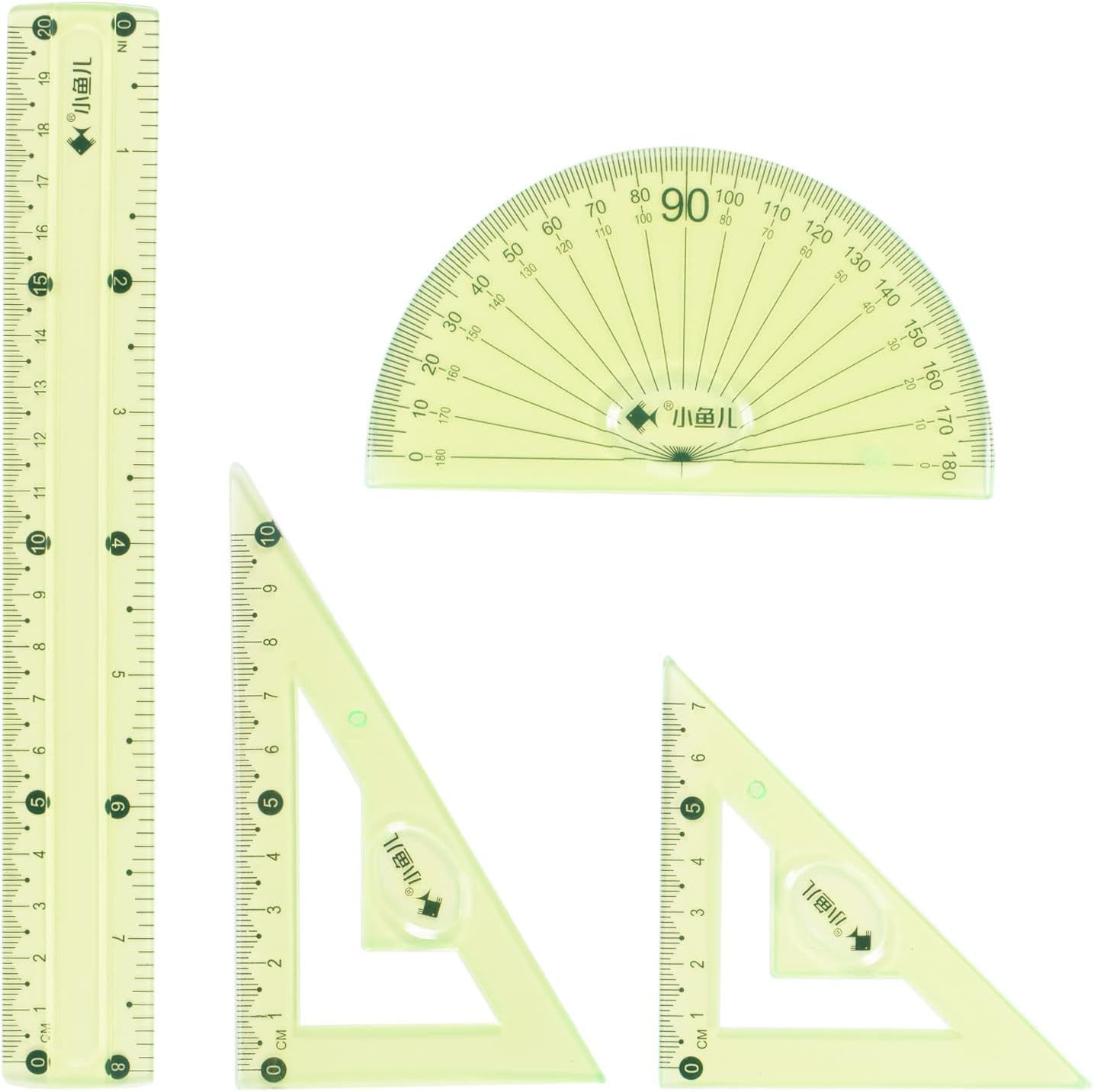 Amazon.com : HARFINGTON 4piece Ruler Set 20cm/8" Soft Straight Ruler ...