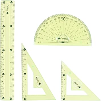 Amazon.com : HARFINGTON 4piece Ruler Set 20cm/8" Soft Straight Ruler ...