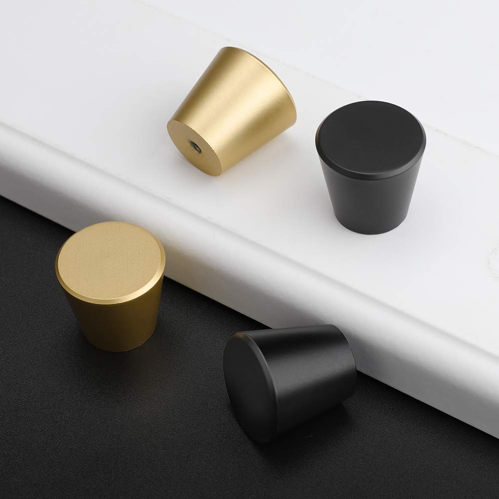 Snapklik.com : Homdiy Brushed Brass Cabinet Knobs Gold Drawer Knobs 25 Pack -LS745GD Solid Round ...