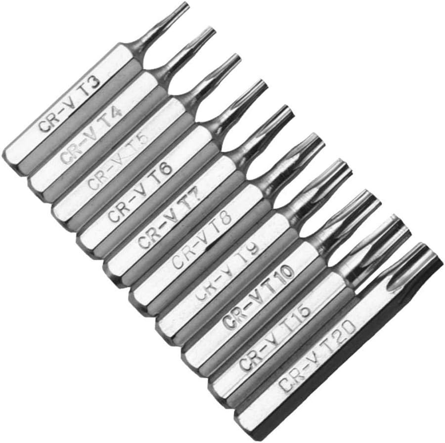 CR-V Torx Bits Set T3 T4 T5 T6 T7 T8 T9 T10 T15 T20 Mobile Repair Bit ...