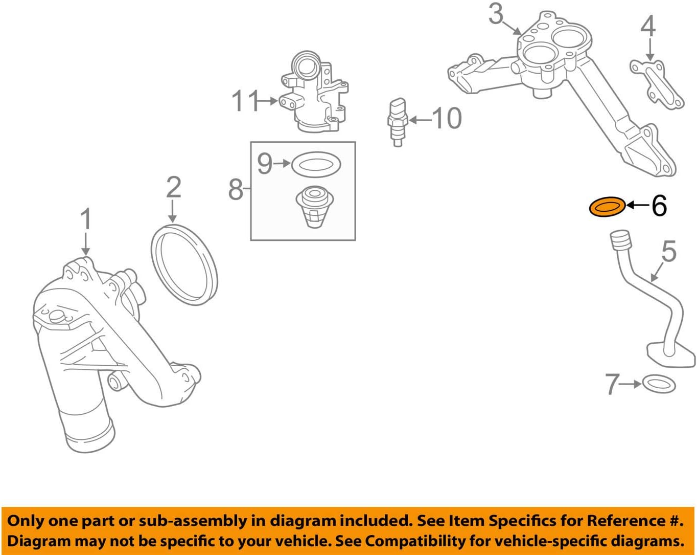 Amazon.com: General Motors GM OEM Water Pump-by-Pass Pipe Upper Seal ...