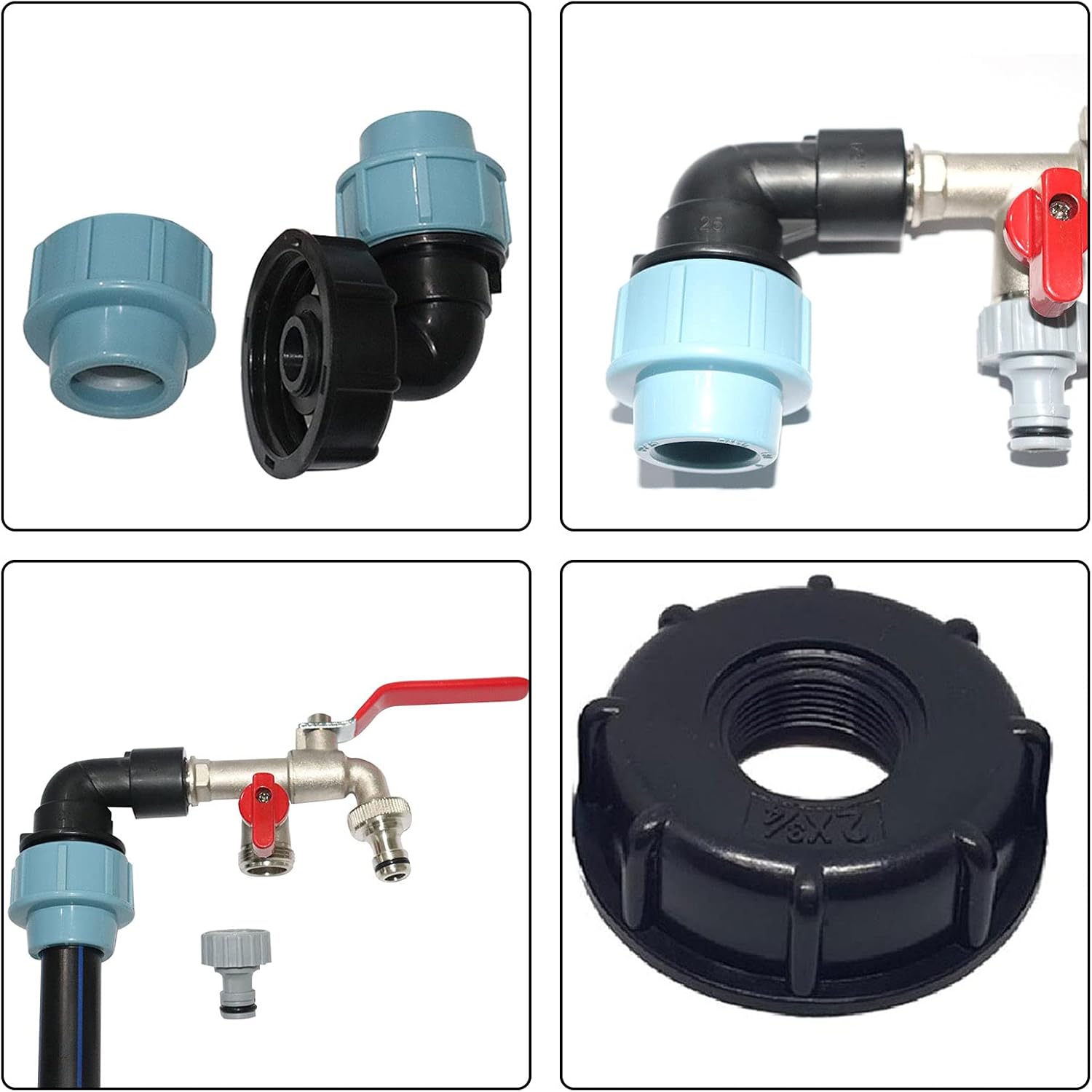 IBC Adapter with Gooseneck Connection Set, 3/4″ IBC Connection Set ...