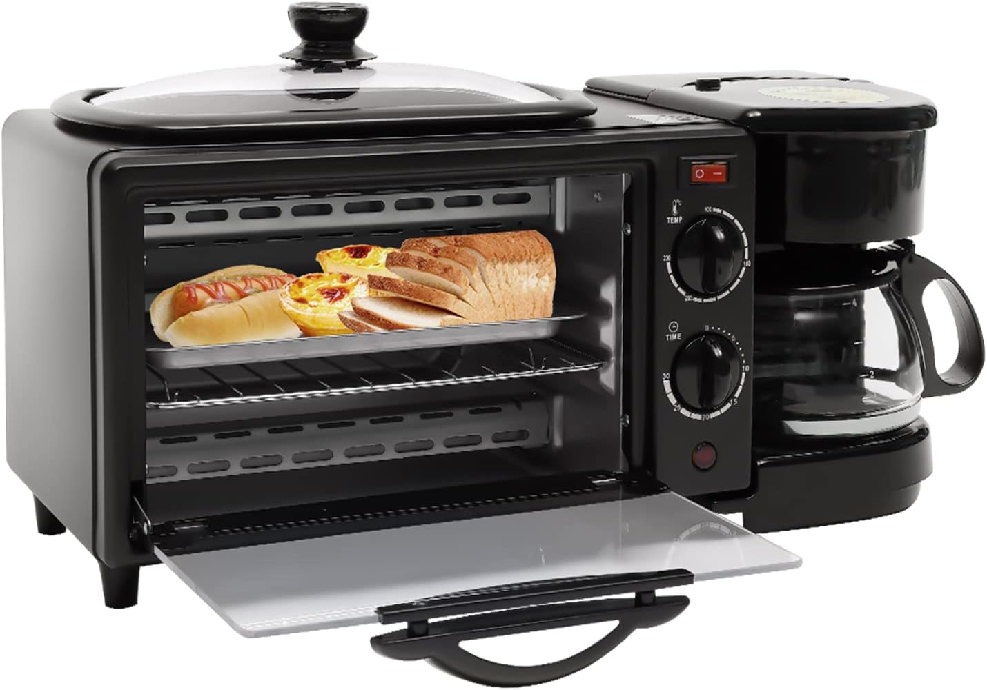 Amazon.de: 3-in1 Frühstücksmaschine - 9L Mini Backofen Toastofen ...