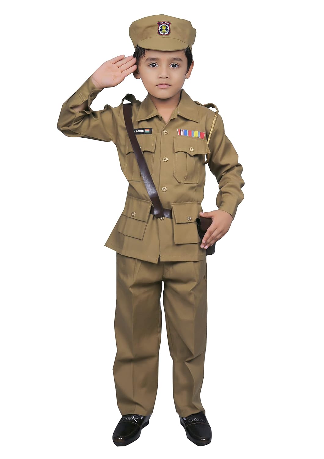 Buy Wishing Rack Police Dress Costume for Kids 7-8 Years, Community ...