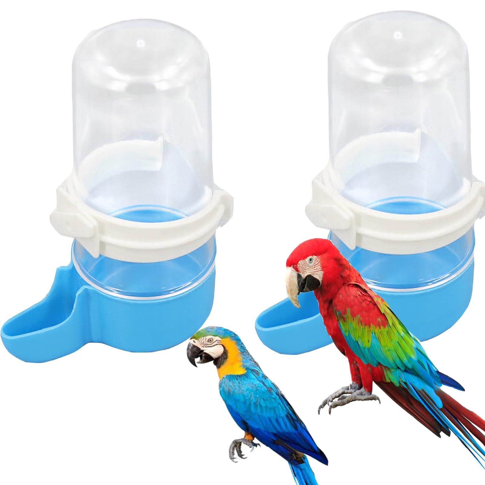 Automatic Bird Waterer Feeder,Bird Water Dispenser for Cage,2PCS No ...