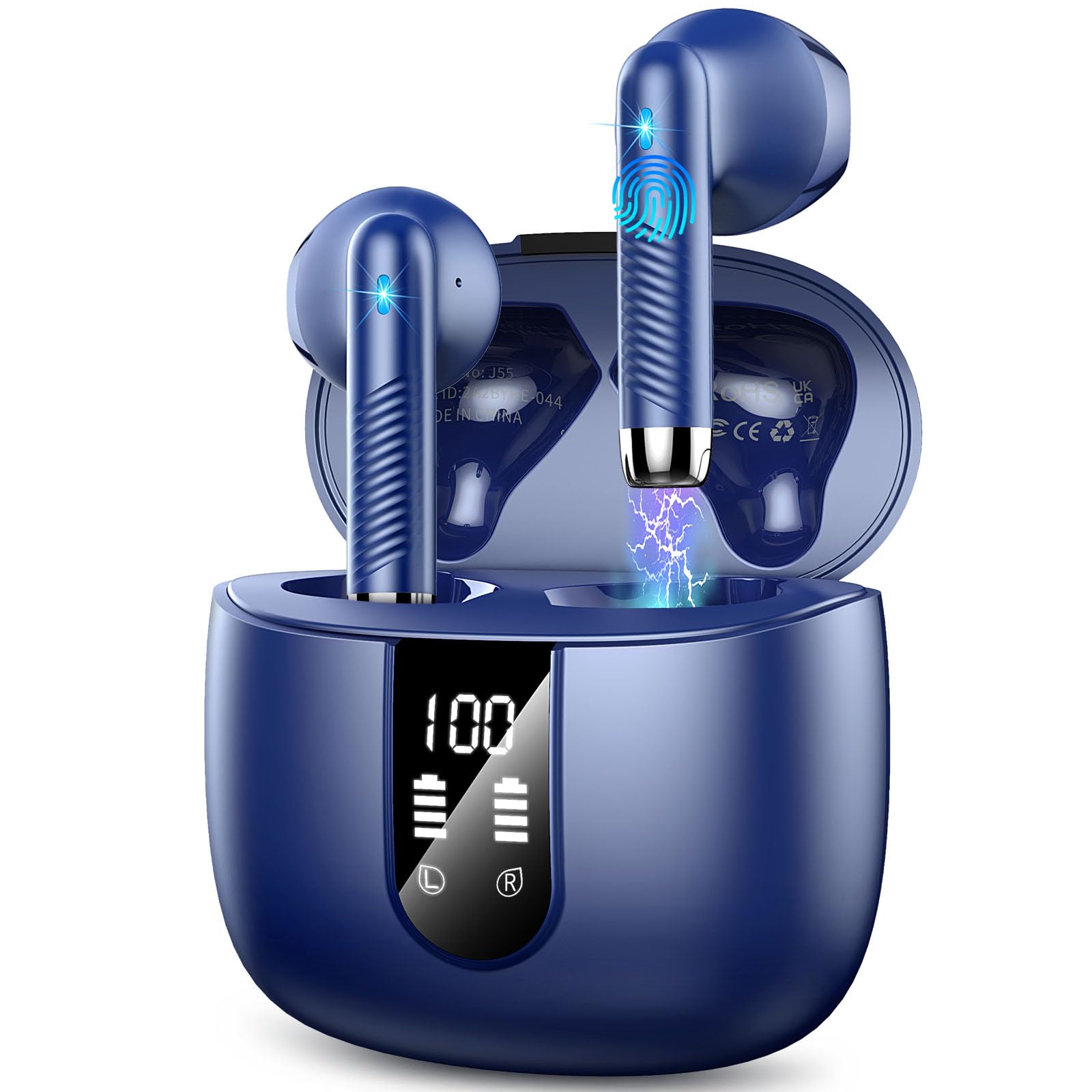 Amazon.com: Wireless Earbuds, Bluetooth Headphones V5.4 Stereo Bass Ear ...