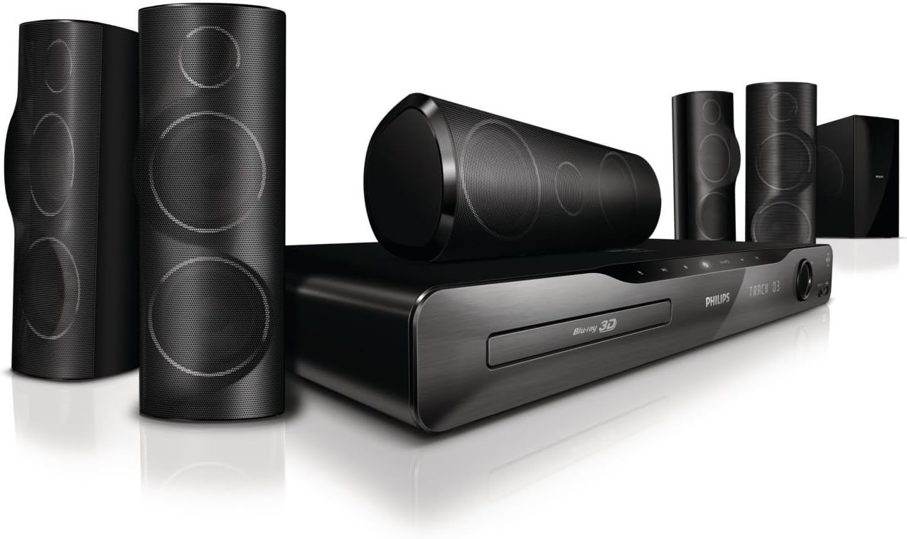 Philips HTS5562/12 Immersive Sound Home Theater with 3D Angled Speakers ...