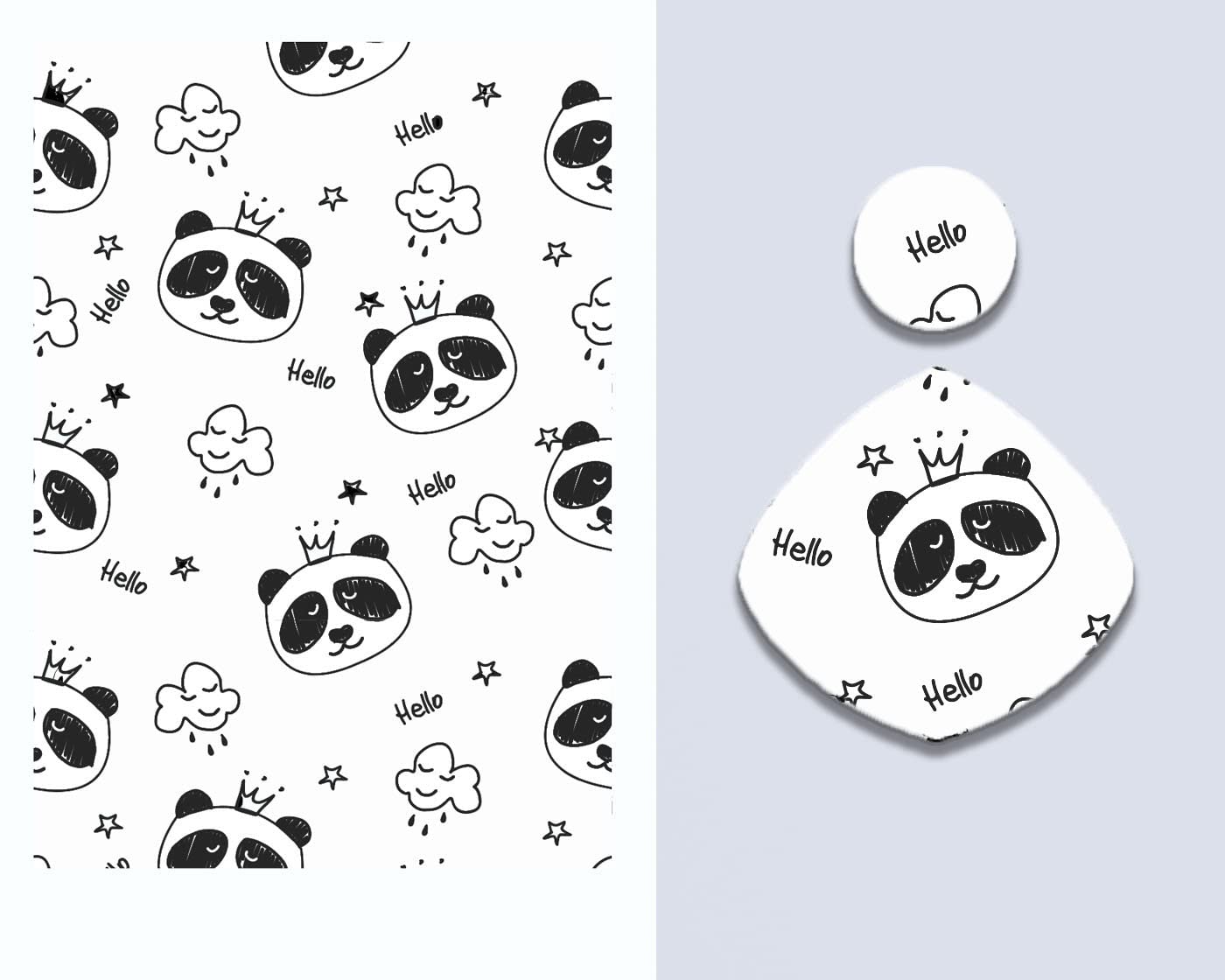 Cute Panda Stencil