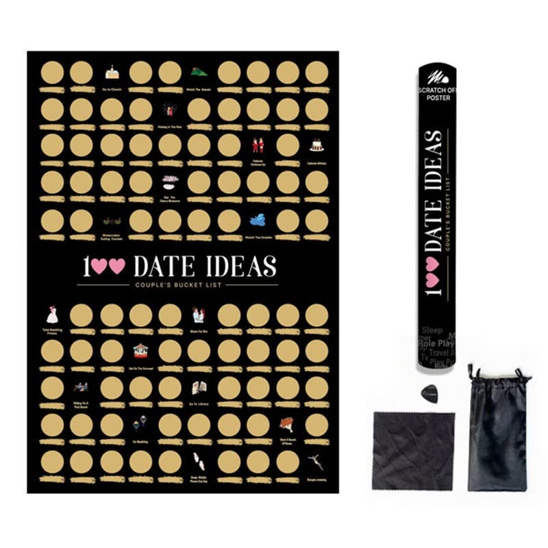 Creative 100 Dates Scratch off Poster Date Night Ideas Poster ...