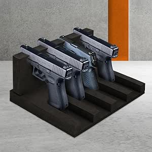 Amazon.com : Brihard 3D Foam Pistol Rack (4 Holders) - Gun Rack Holder ...