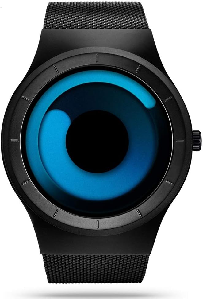 The One - Binary Watch Herren-Armbanduhr Turning Disc Analog Quarz ...