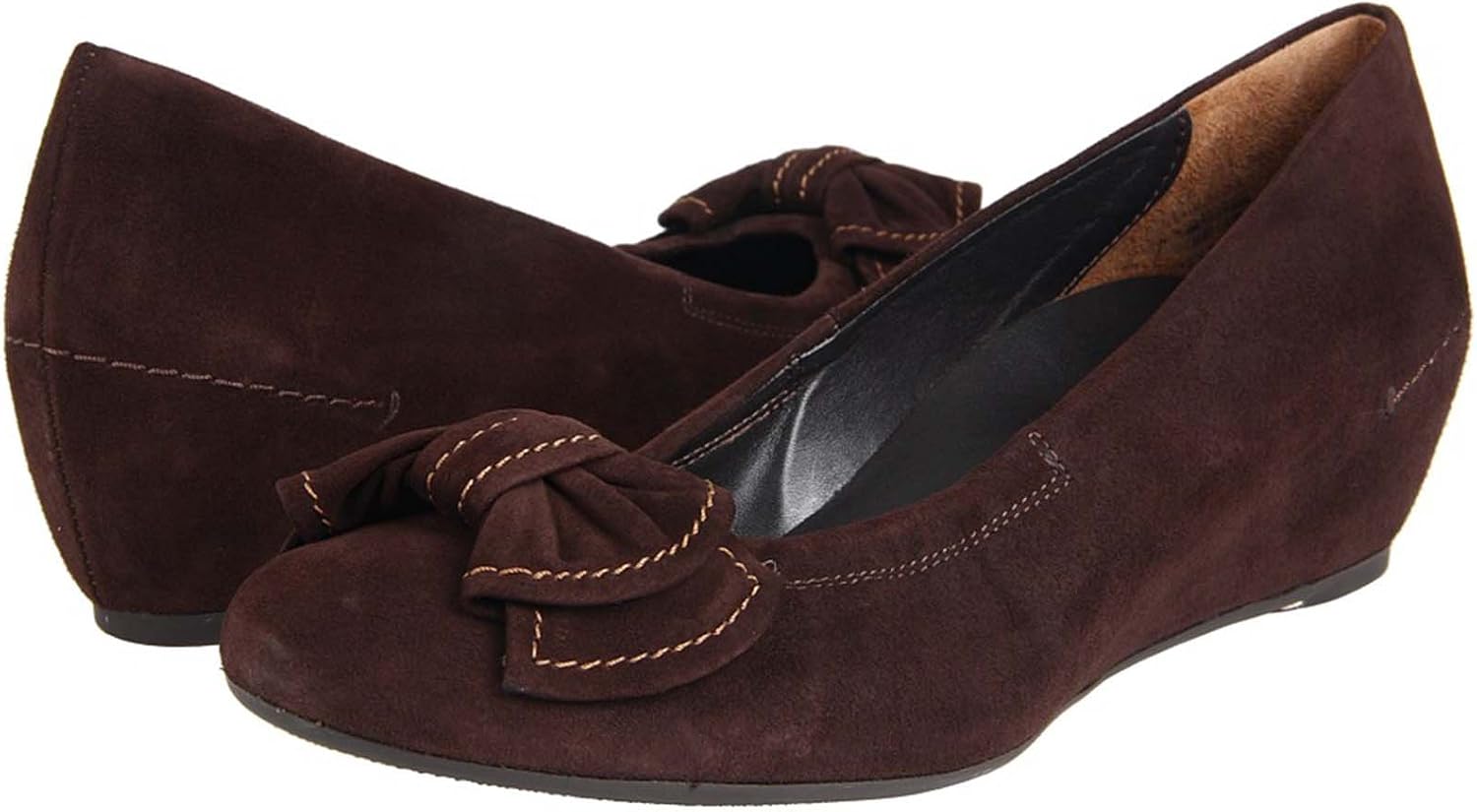 Amazon.com | Paul Green Jory Brown Wedge Suede Shoes | Pumps