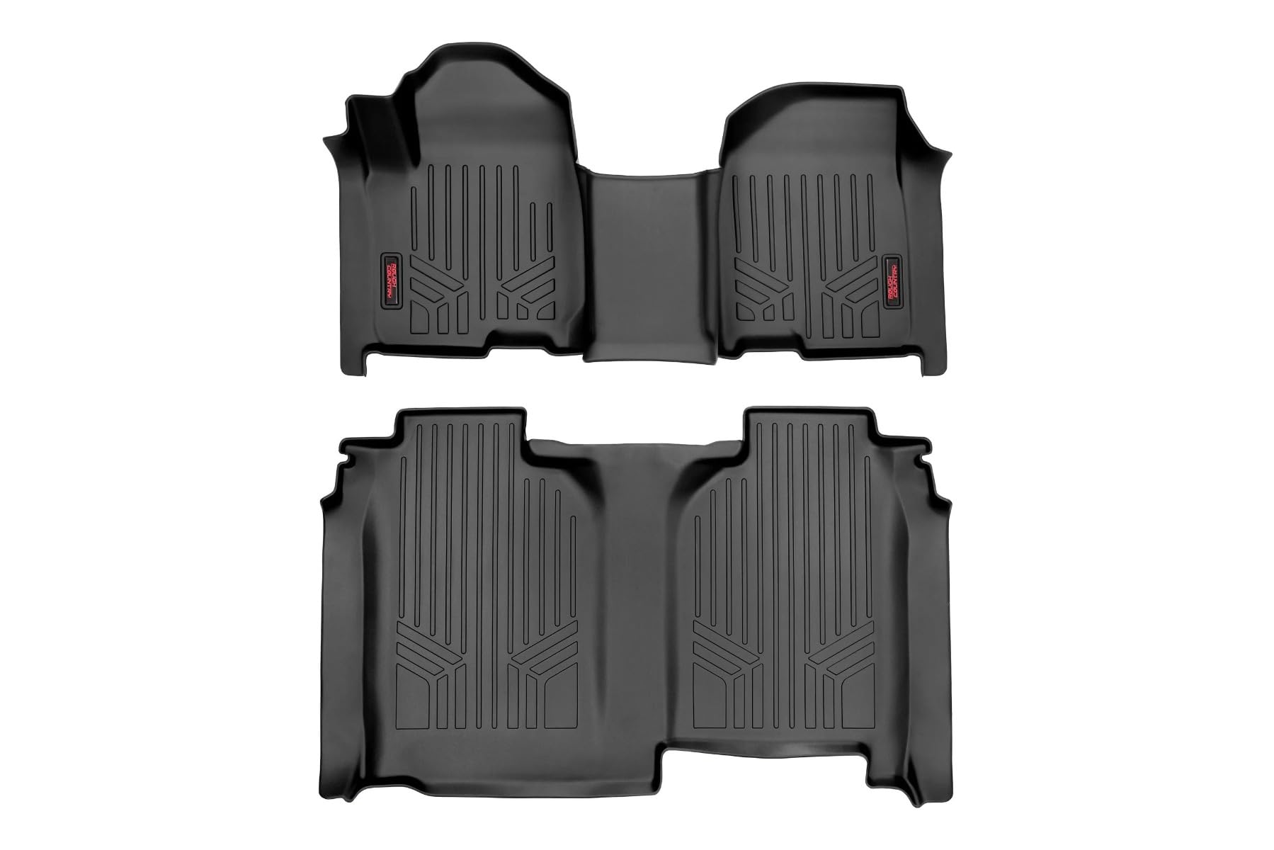 Amazon.com: Rough Country All Weather Floor Mats Set for Chevy/GMC 1500 ...