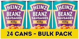 Heinz Beanz with Pork Sausages 415g (Pack of 24) : Amazon.es: Grocery