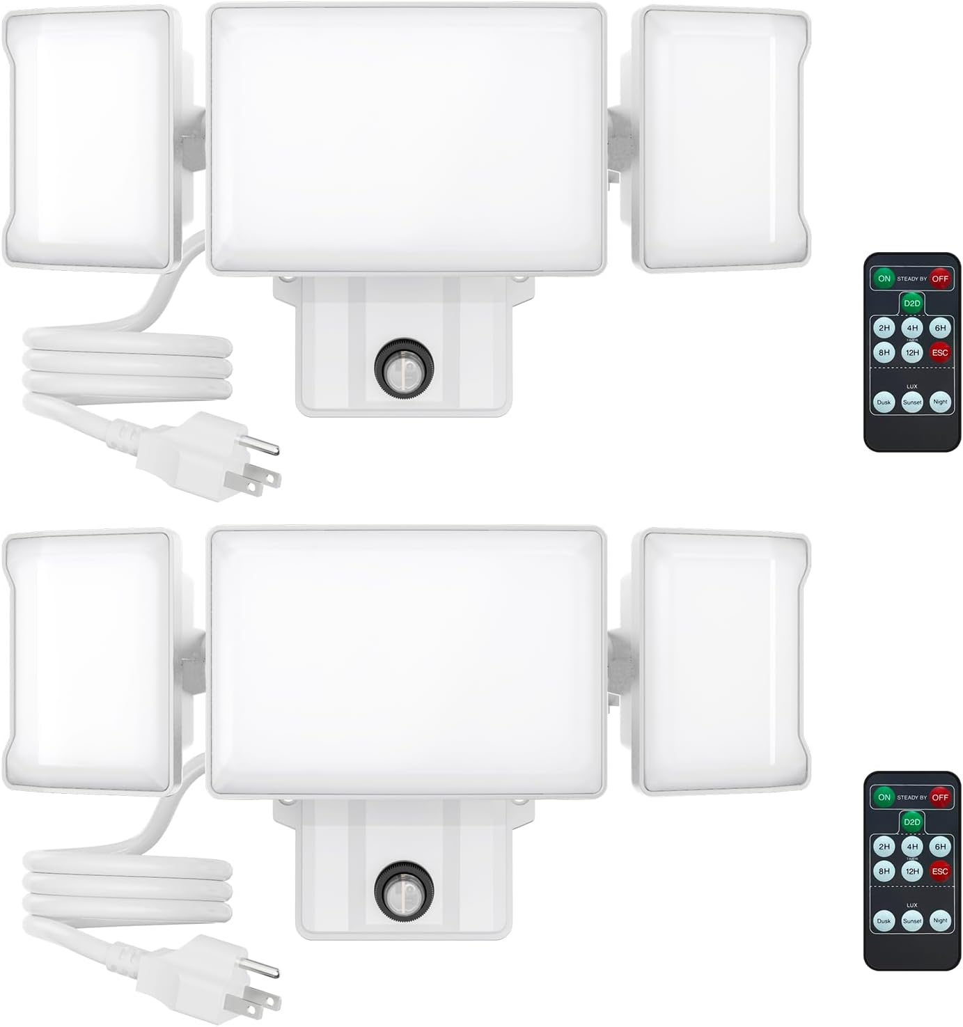 Olafus 60W Plug in Flood Lights Dusk to Dawn Outdoor Lighting, IP65 ...