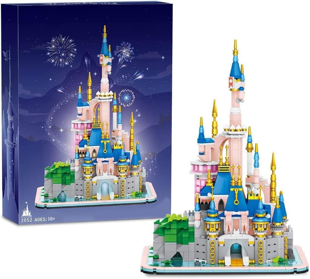 Modular House Building Kit, 1540PCS Mini Pink Princess Castle ...