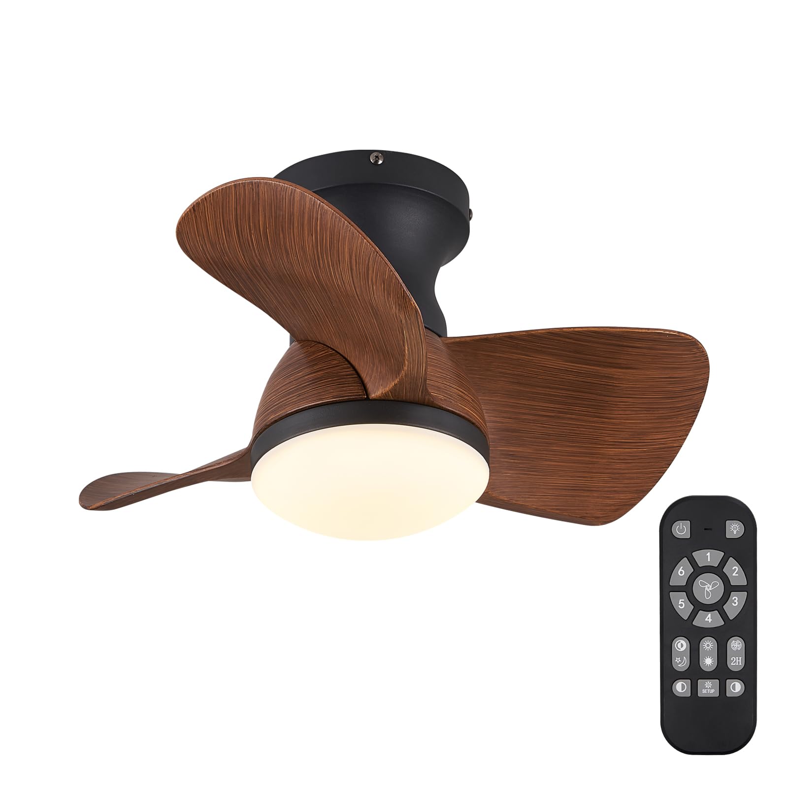 Small Ceiling Fan Lights,Modern Low Profile Fans Lights 3 Reversible ...