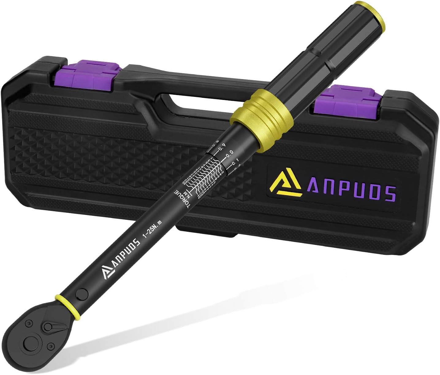 ANPUDS Clé Dynamométrique 1/4'', 1-25Nm Clé Dynamométrique Vélo, 0,1 NM Micro-ajustement ...