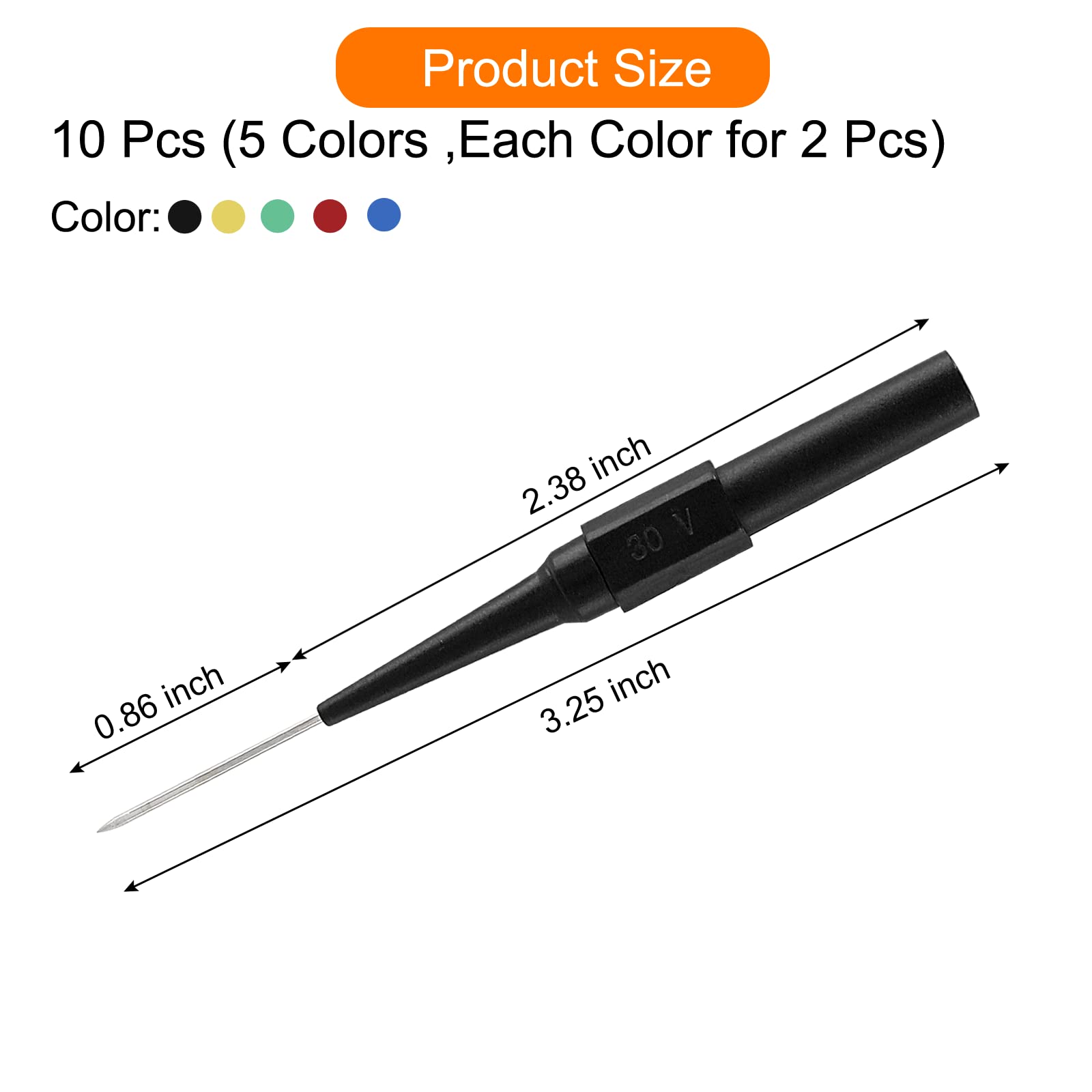 Snapklik.com : 10PCS Test Probe Pins, 0.7mm Non-Destructive Multimeter ...