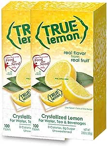 TRUE LEMON Water Enhancer, Bulk Dispenser, 0 Calorie Drink Mix Packets ...