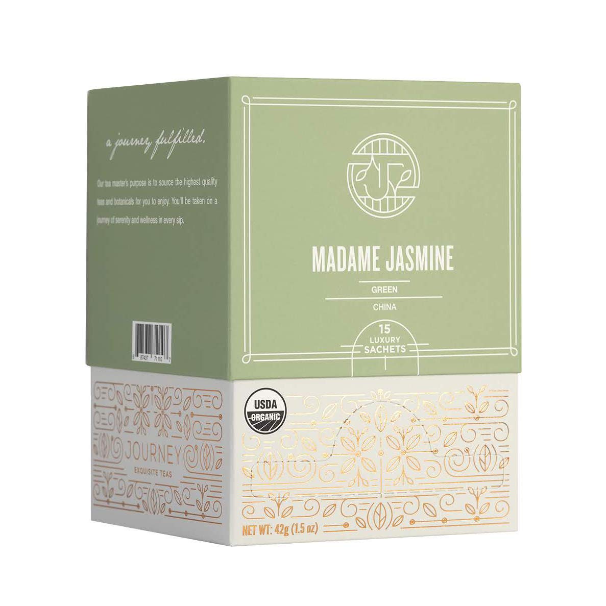 Journey Teas – Madame Jasmine – Té verde – 15 sobres de seda – Yaxa ...