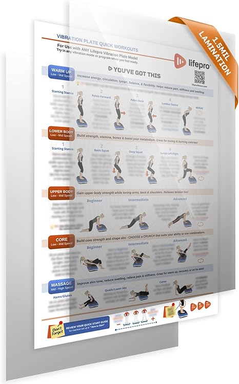 LifePro Whole Body Vibration Plate Workout Laminated Poster ...