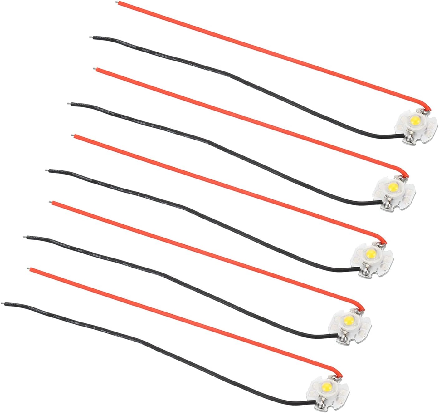 PATIKIL 0.6" LED Chip Bulb, 5 Pack 350mA 1W Aluminum Substrate COB ...