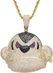Iced Out Necklace for Men - Gorilla Pendant Gorilla Hip Hop Pendant ...
