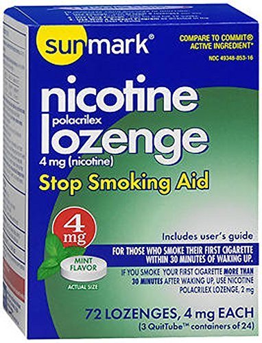Amazon.com : Sunmark Sunmark Nicotine Polocrilex Lozenge, Mint 72 Each ...