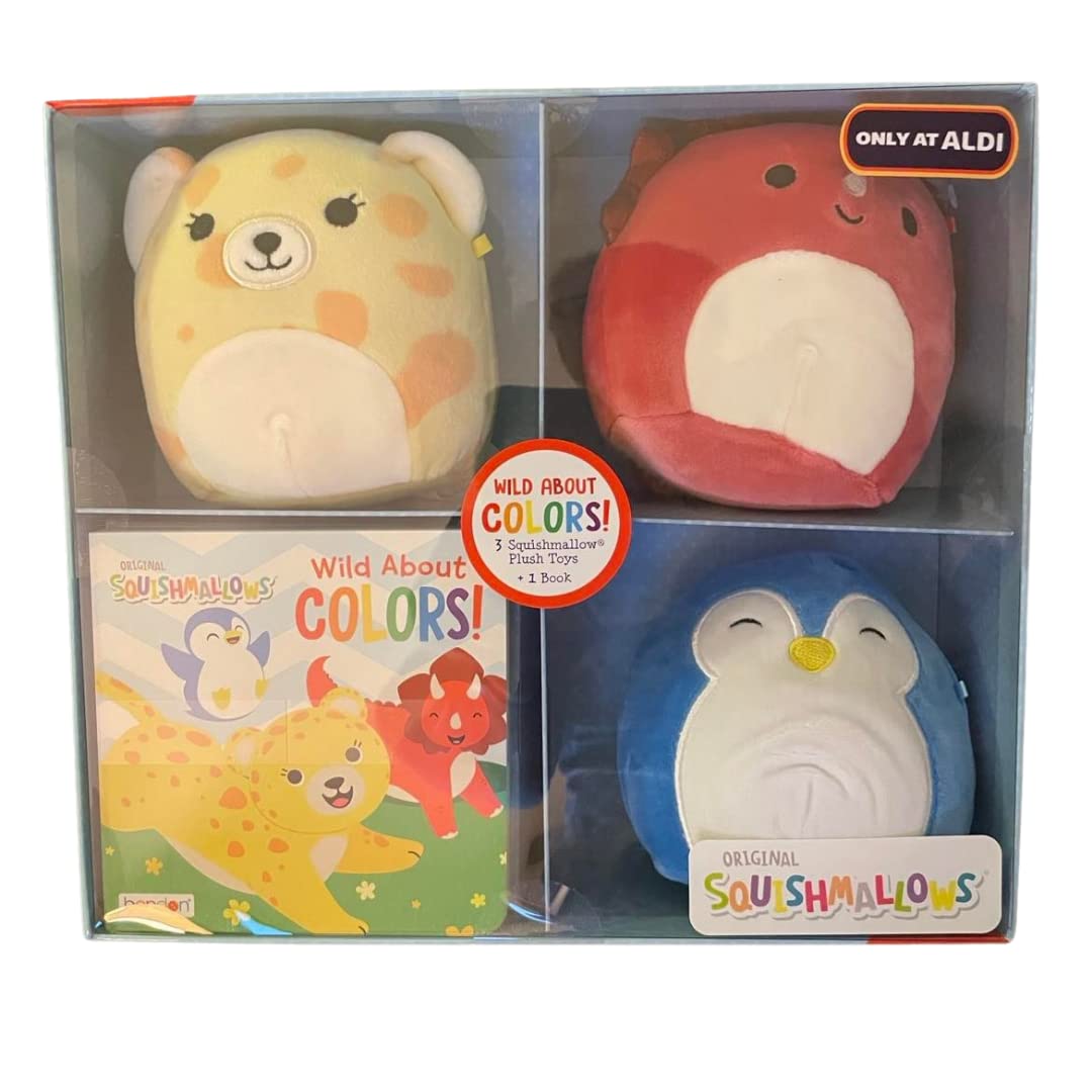Buy Official KellyToy Squishmallow 5-inch Plush and Book Set - 3 ...