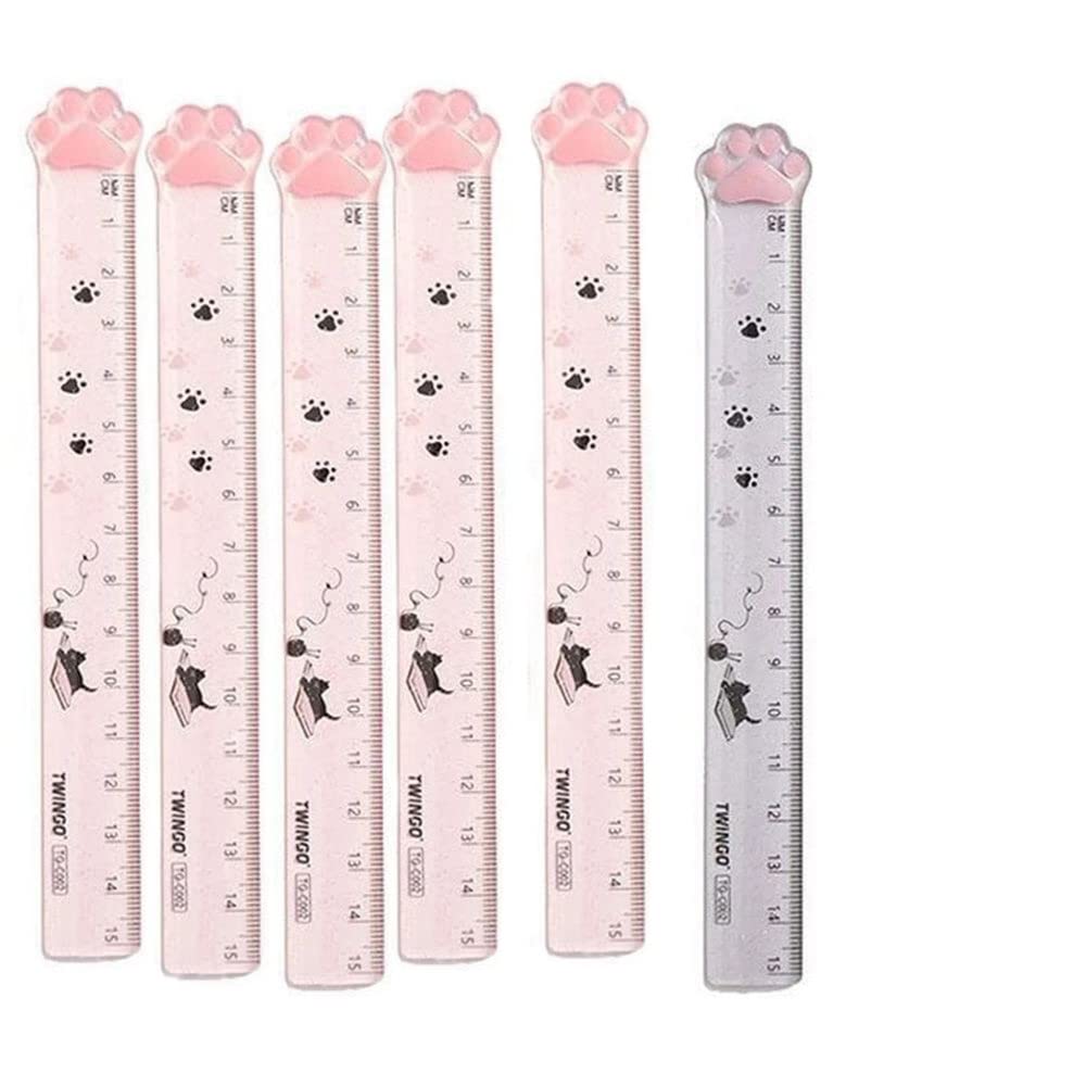 Amazon.com: Vctitil 6 Pcs Kawaii Measuring Ruler Novelty Cat Claw ...