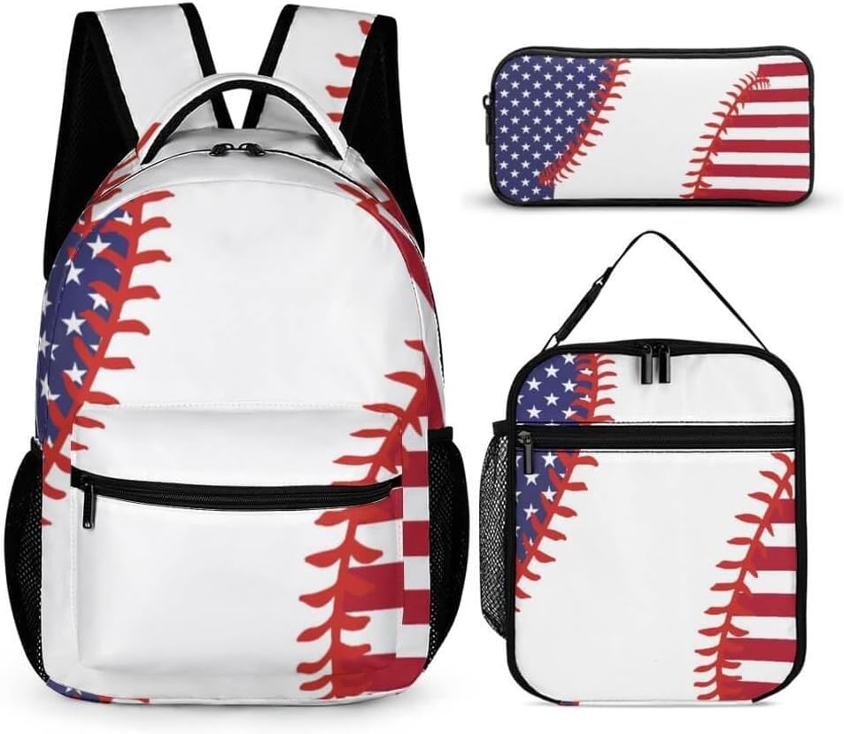 Amazon.com | Homieblanket Baseball Backpack with Lunch Box & Pencil ...